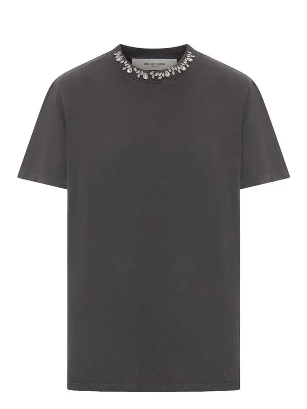 GOLDEN GOOSE Crystal-embellished T-shirt - Multicolor