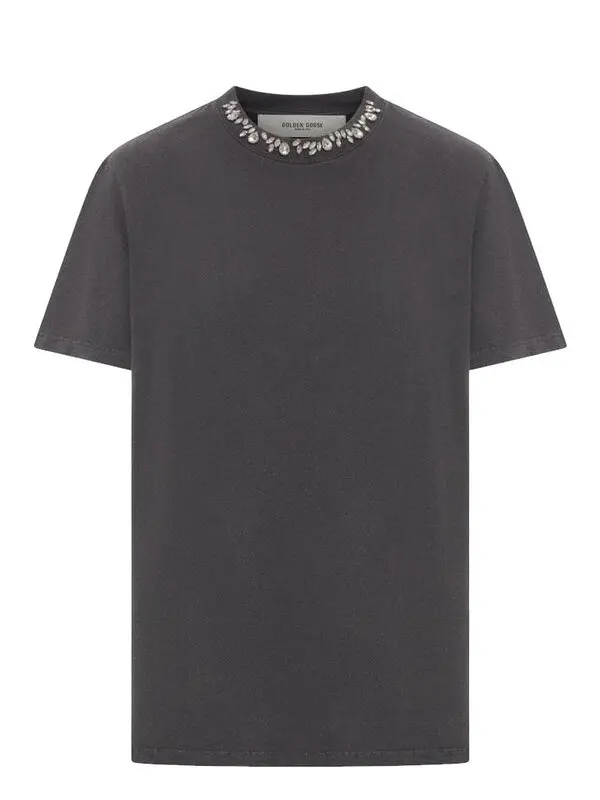 GOLDEN GOOSE Crystal-embellished T-shirt - Multicolor
