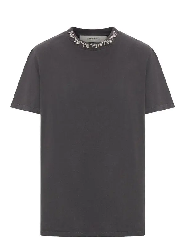 GOLDEN GOOSE Crystal-embellished T-shirt - Multicolor