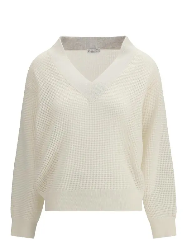 Brunello Cucinelli Cashmere Net Sweater - Multicolor