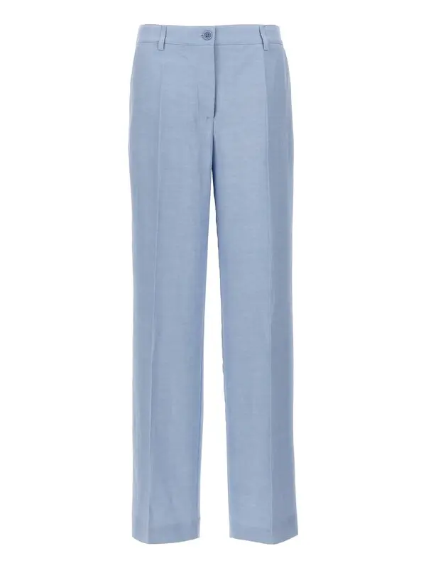 P.a.r.o.s.h Viscose Linen Trousers - Blue