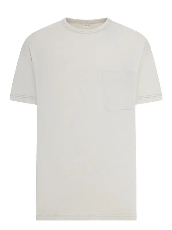 LEMAIRE Short-sleeved Boxy T-shirt In Heavy Jersey - Cream