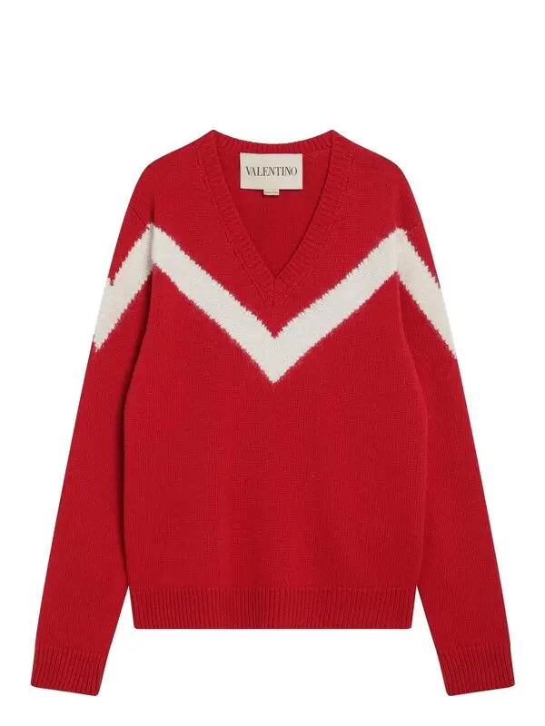 Valentino Garavani Vlogo Bow Sweater - Red