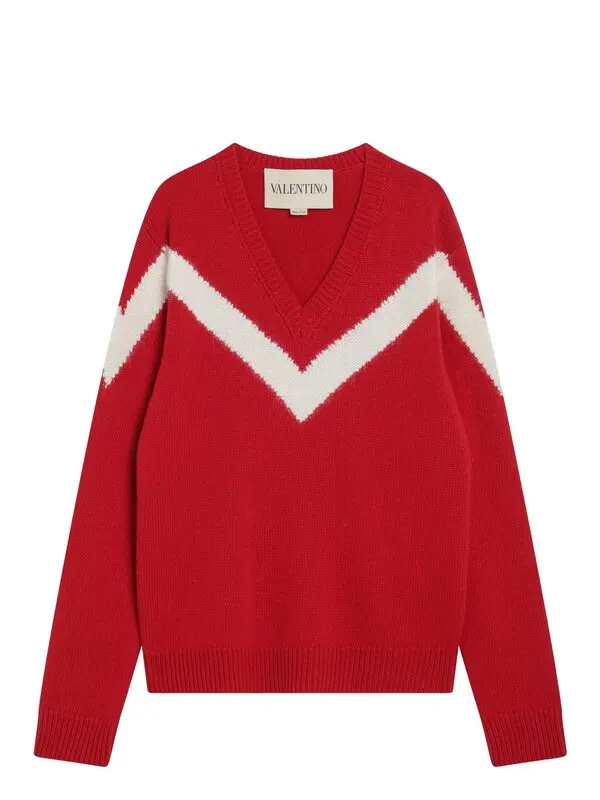 Valentino Garavani Vlogo Bow Sweater - Red
