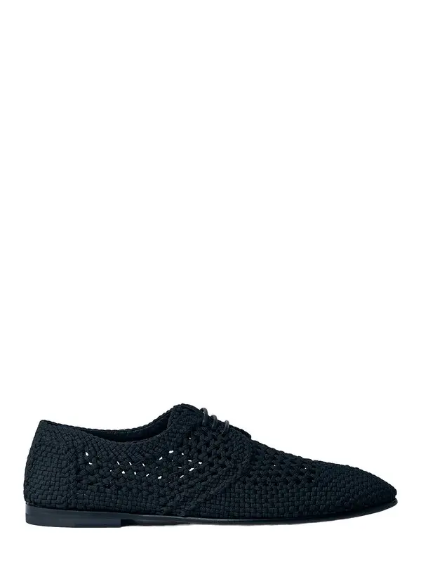 Dolce & Gabbana Woven Derby Shoes - Black