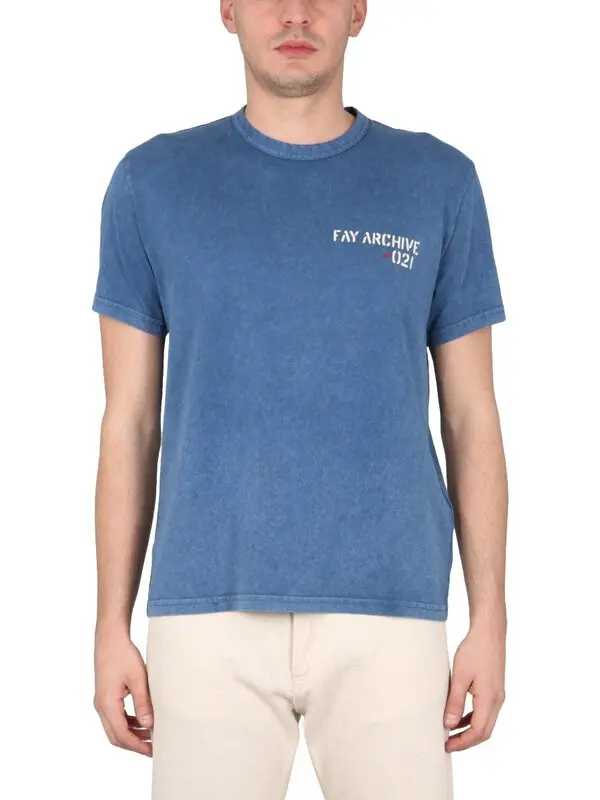 FAY Crewneck T-shirt - Blue