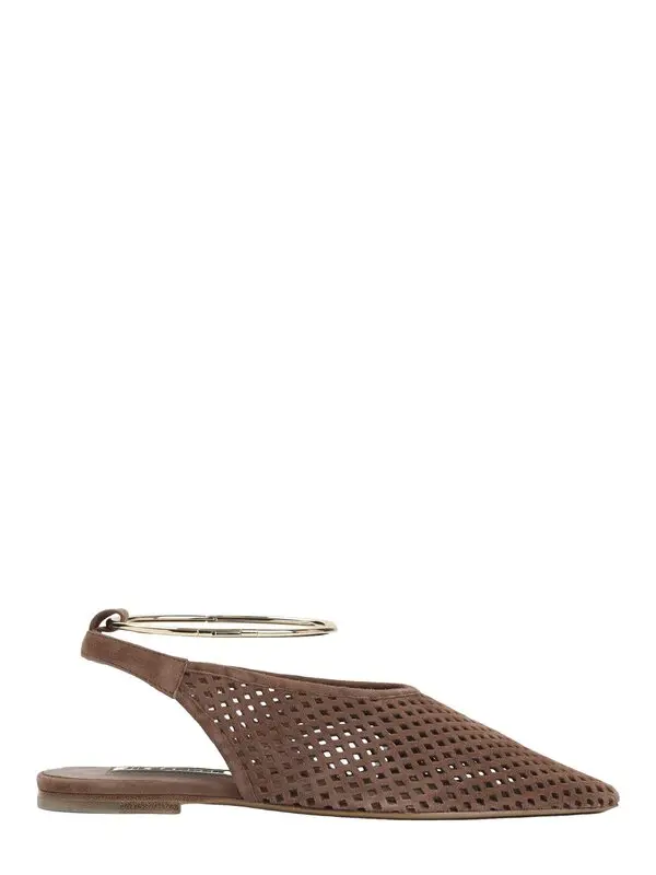 JIL SANDER Goat Leather Sling Back - Brown