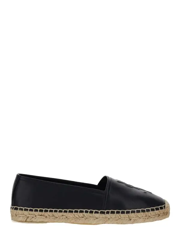 Saint Laurent Lambskin Espadrilles - Black