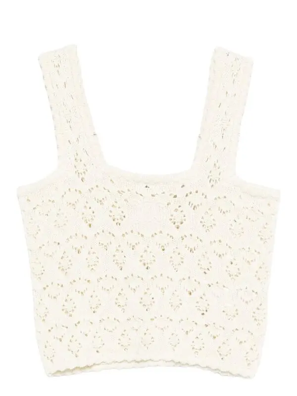 Celine Pointelle Cotton Top - Multicolor
