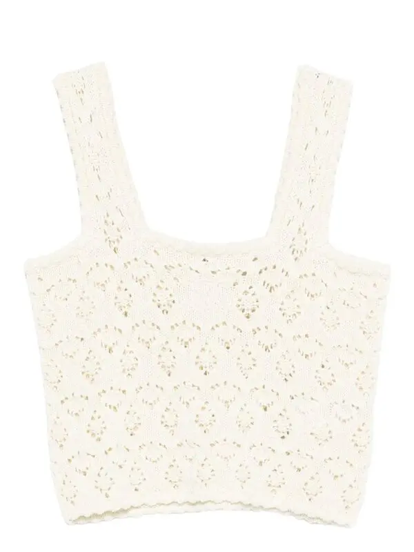 Celine Pointelle Cotton Tank Top - Multicolor