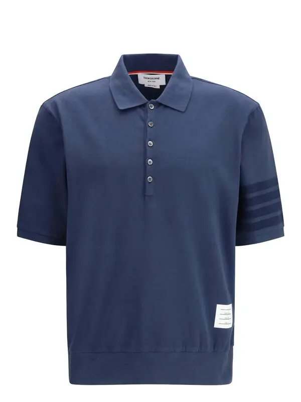Thom Browne Cotton Polo - Blue