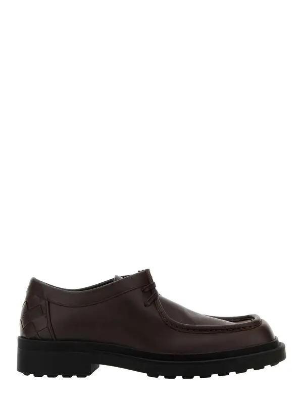 Bottega Veneta Leather Ben Lace-up Shoes - Brown