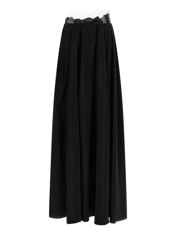 MAISON MARGIELA Flowing Cupro Maxi Skirt - Black