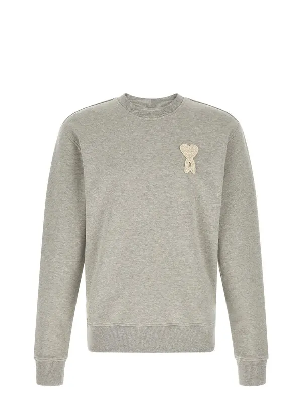 AMI Paris Amis De Coeur Sweatshirt - Gray