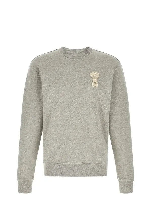 AMI Paris Amis De Coeur Sweatshirt - Gray