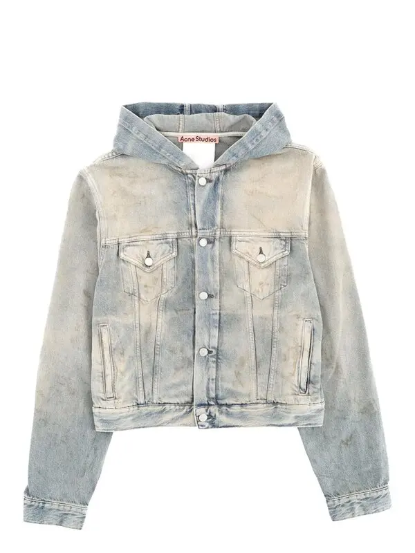 Acne Studios Organic Cotton Hooded Jacket - Blue