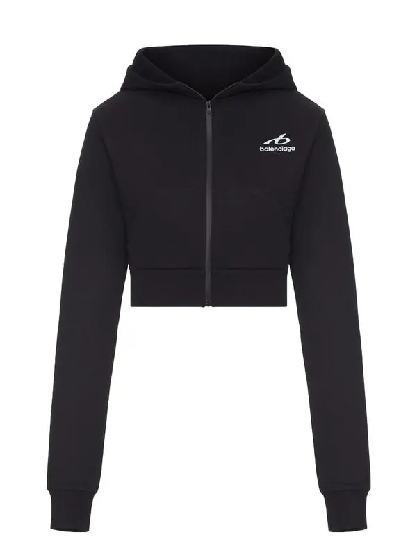Balenciaga Cocoon Techwear Sweatshirt In Dry Fleece - Black
