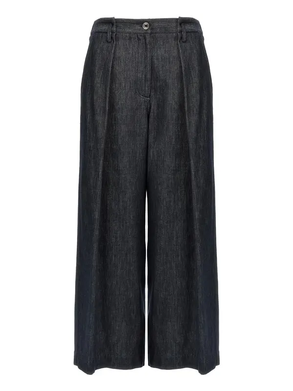 Brunello Cucinelli A-line Pleated' Pants - Blue