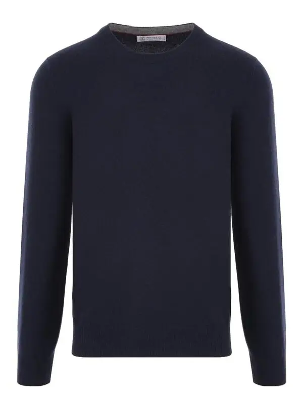 Brunello Cucinelli Cashmere Crewneck Jumper - Blue