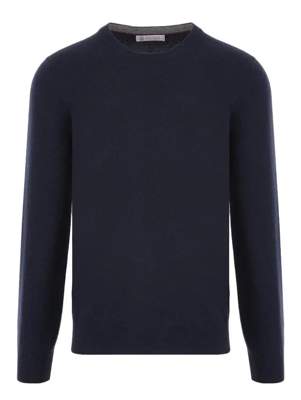Brunello Cucinelli Cashmere Crewneck Jumper - Blue