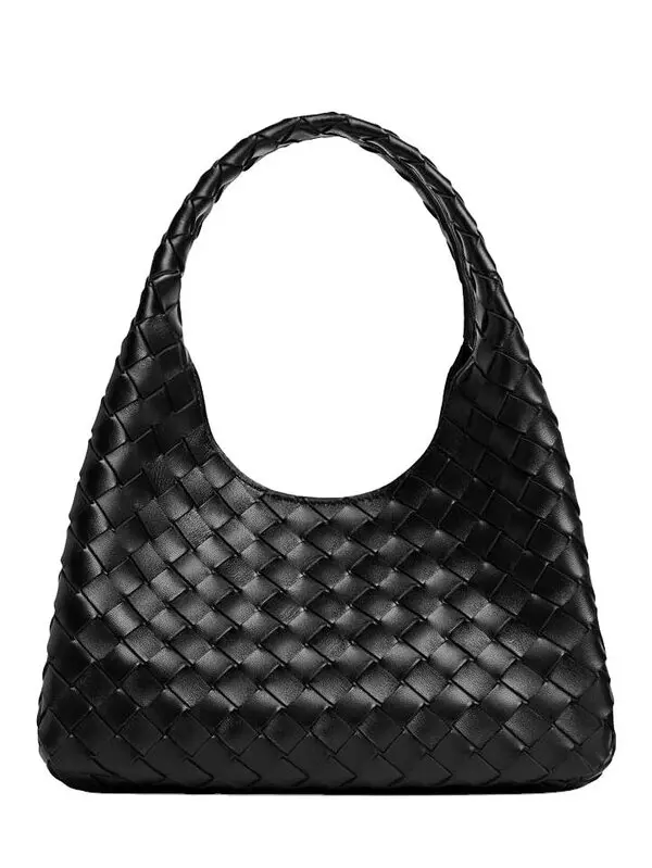 Bottega Veneta Leather Bell Bag - Black