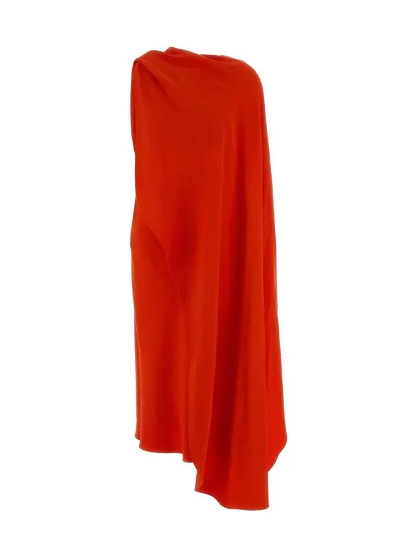 Balenciaga Crepe Long Dress - Red