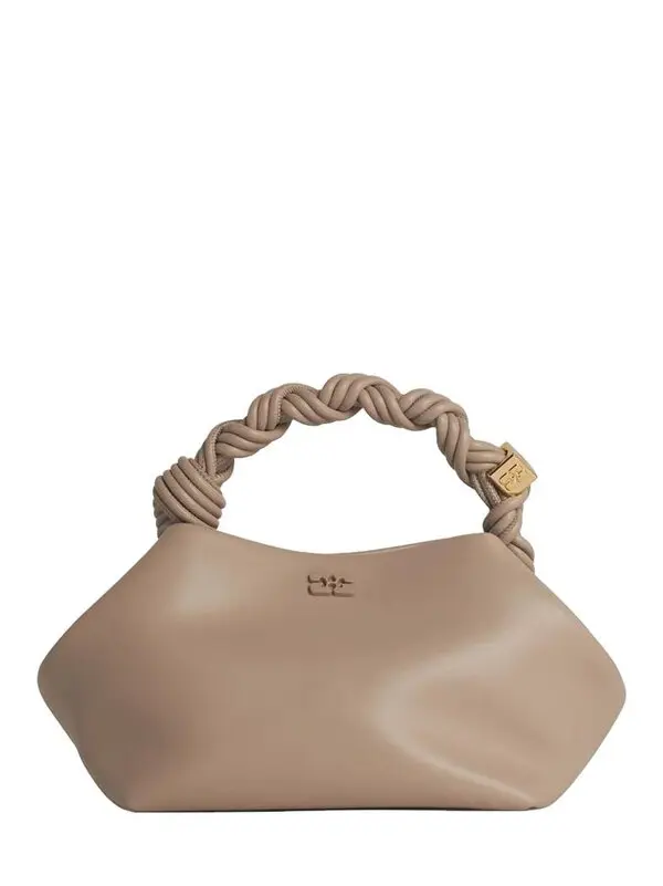 GANNI Bou' Ivory Recycled Leather Blend Bag - Cream