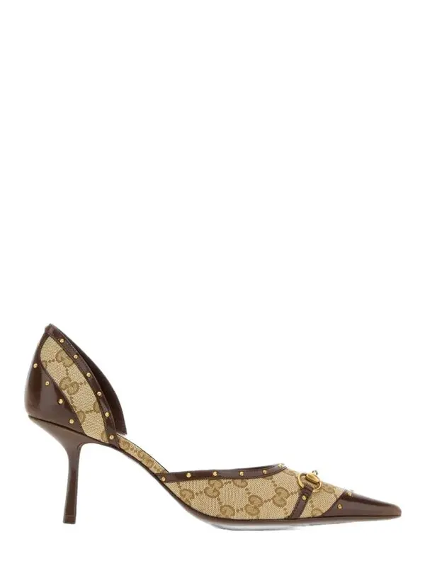 Gucci Gg Canvas Mid Heel Pumps - Multicolor