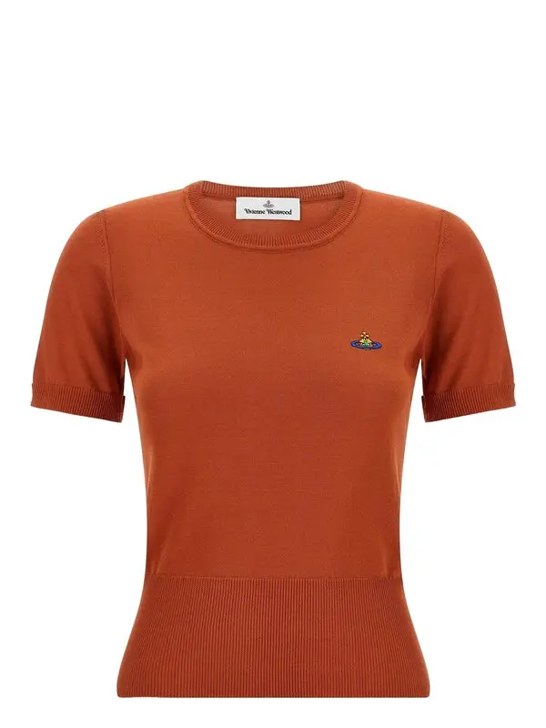 VIVIENNE WESTWOOD Bea Cotton Crew Neck Top - Orange