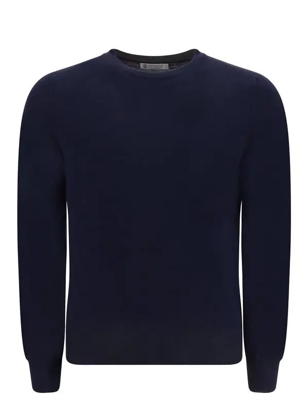 Brunello Cucinelli Virgin Wool Sweater - Blue
