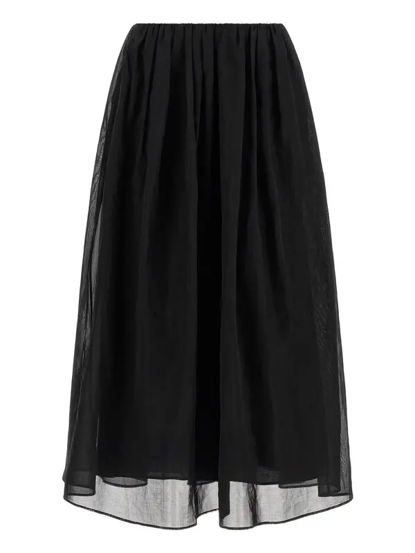 Brunello Cucinelli Organza Skirt - Black