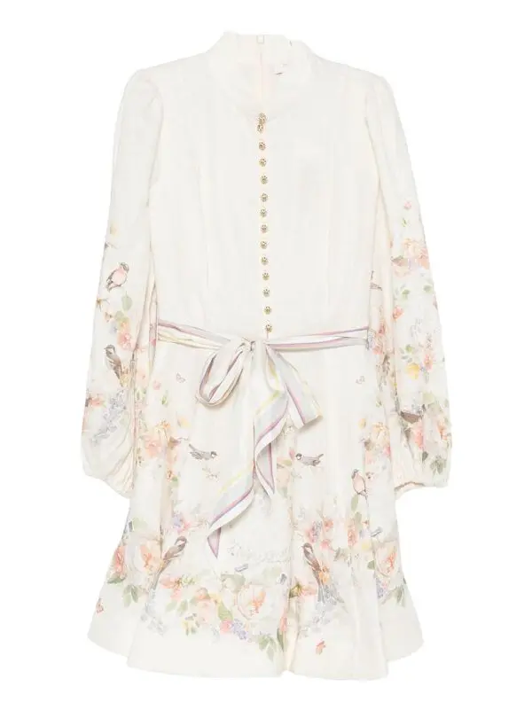 Zimmermann Valiant Linen Mini Dress - Multicolor