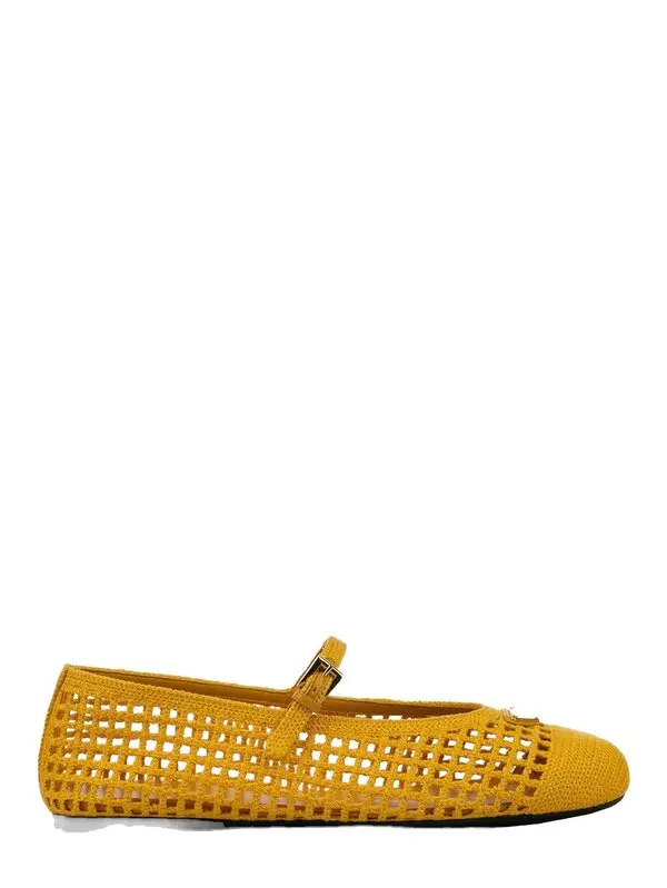 Prada Woven Mary Jane Flats - Multicolor