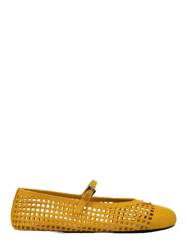 Prada Woven Mary Jane Flats - Multicolor