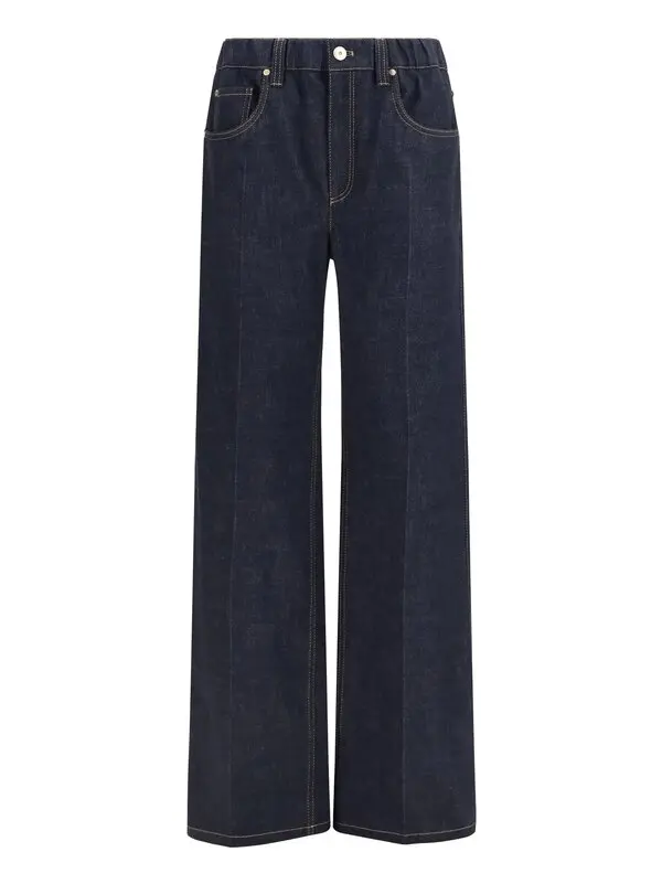 Brunello Cucinelli Palazzo Denim Pants - Blue