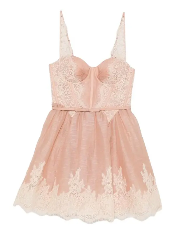 Zimmermann Valiant Silk And Linen Mini Dress - Multicolor
