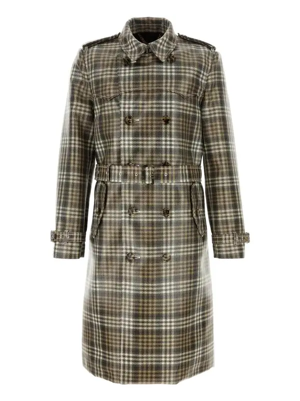 Burberry Embroidered Jacquard Foxfield Trench Coat - Multicolor