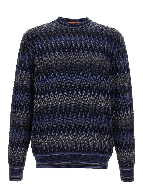 Missoni Zigzag Pattern Sweater - Blue