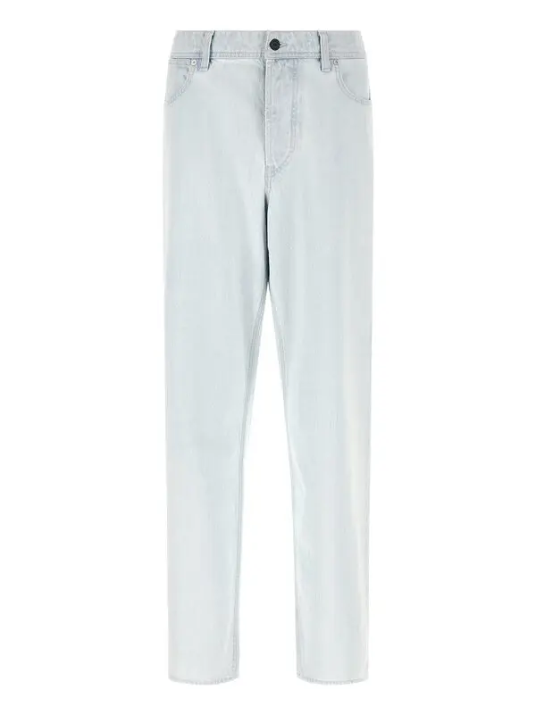 Stone Island Bleached Cotton Jeans - Blue