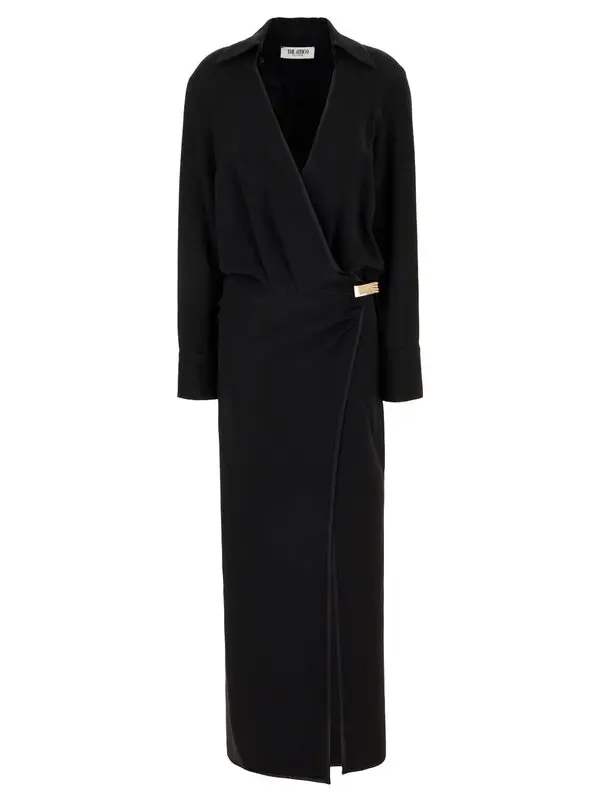 Attico Long Sleeve Wrap Dress - Multicolor