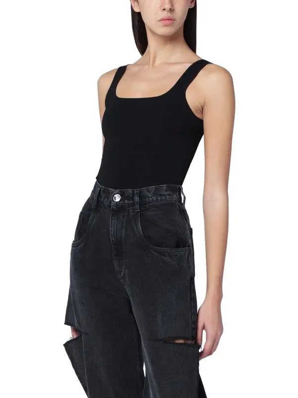 ENTIRE STUDIOS Viscose-blend Top - Black