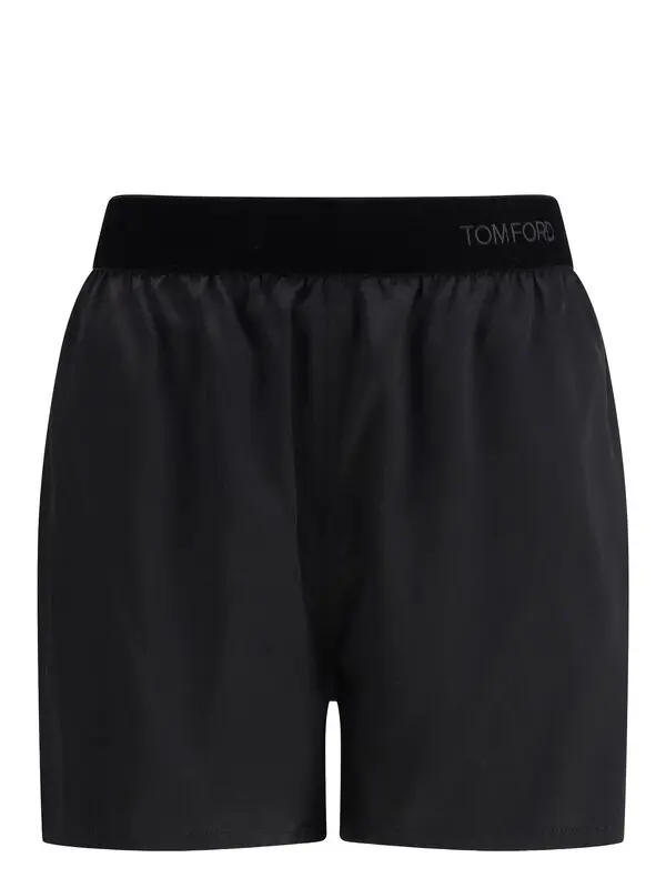 TOM FORD Stretch Silk Satin Pj Shorts - Black