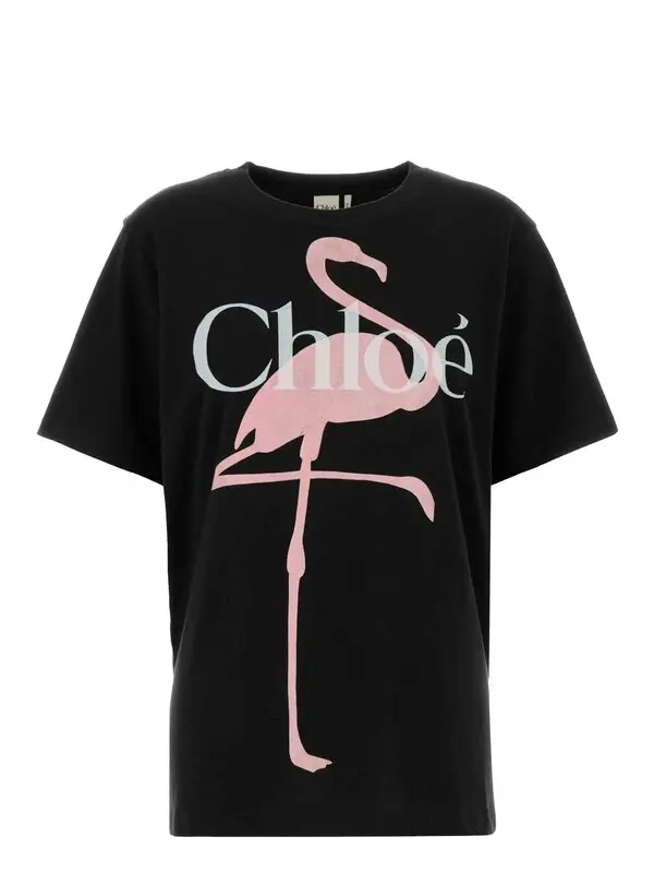 Chloé Cotton Oversize T-shirt - Black