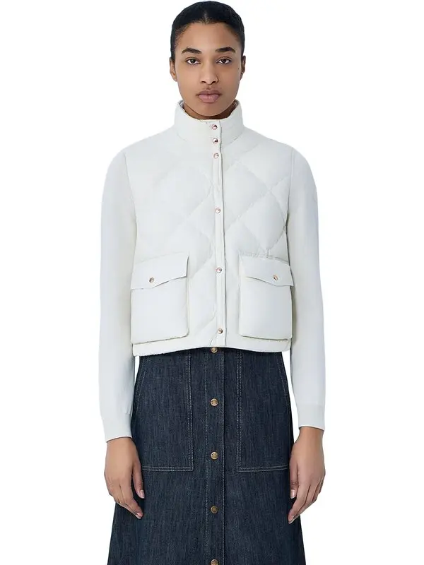 Moncler Diamond-quilted Gilet - White