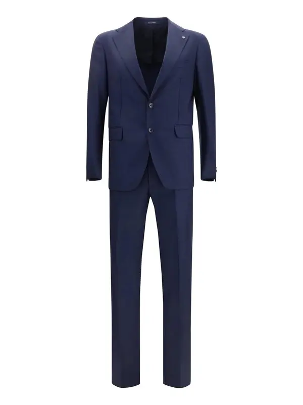 Tagliatore Single-breasted Virgin Wool Suit - Blue