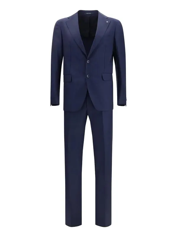Tagliatore Single-breasted Virgin Wool Suit - Blue