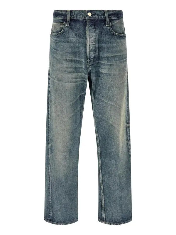 Fear Of God Stone Washed Cotton Denim Jeans - Blue