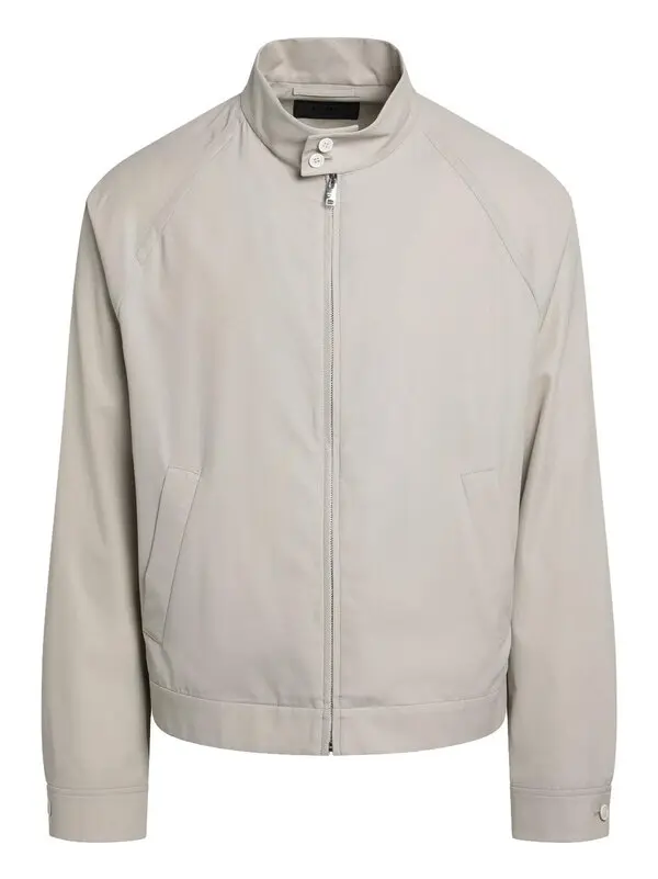 Prada Cotton Zip-up Jacket - Cream