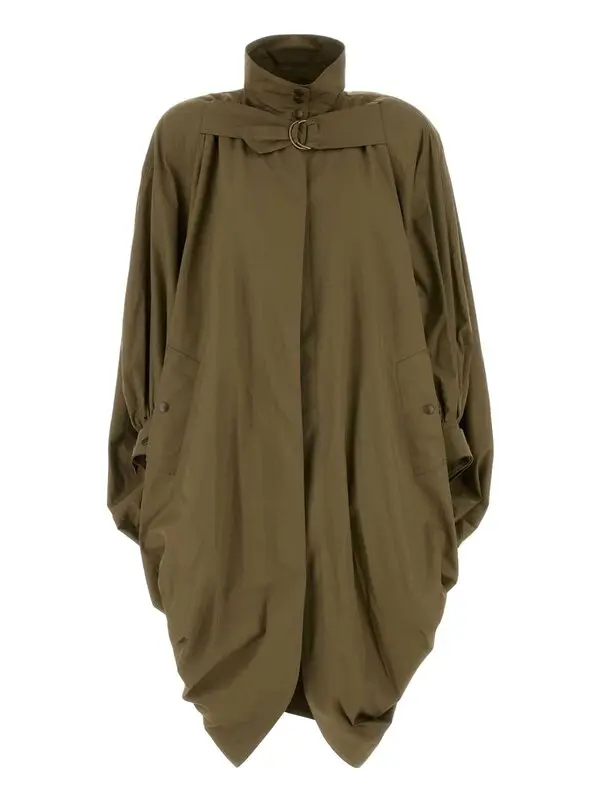 Chloé Poplin Overcoat - Green