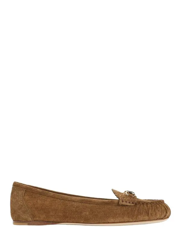 Gucci Kensigton Suede Loafer Ballerina - Brown